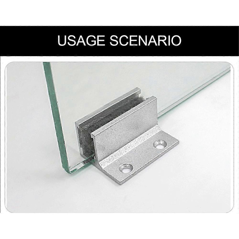 2Pcs F-Type Glass Sliding Door Holder, Automatic Door Swing Stop ...