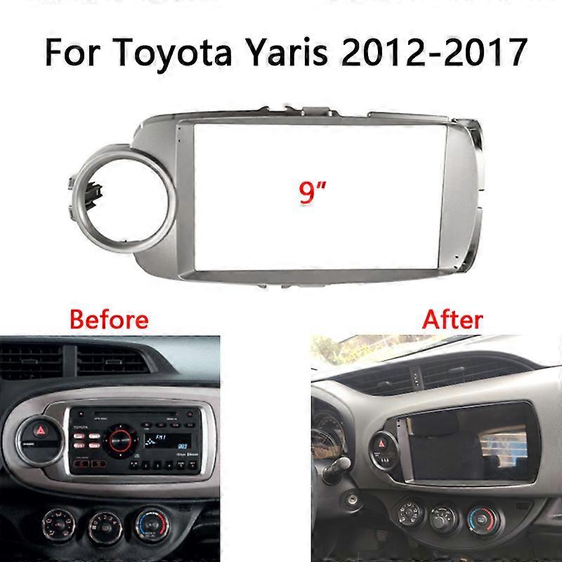 2 Din Car Radio Fascia For Toyota Yaris 2012-2017 Auto Stereo Audio ...