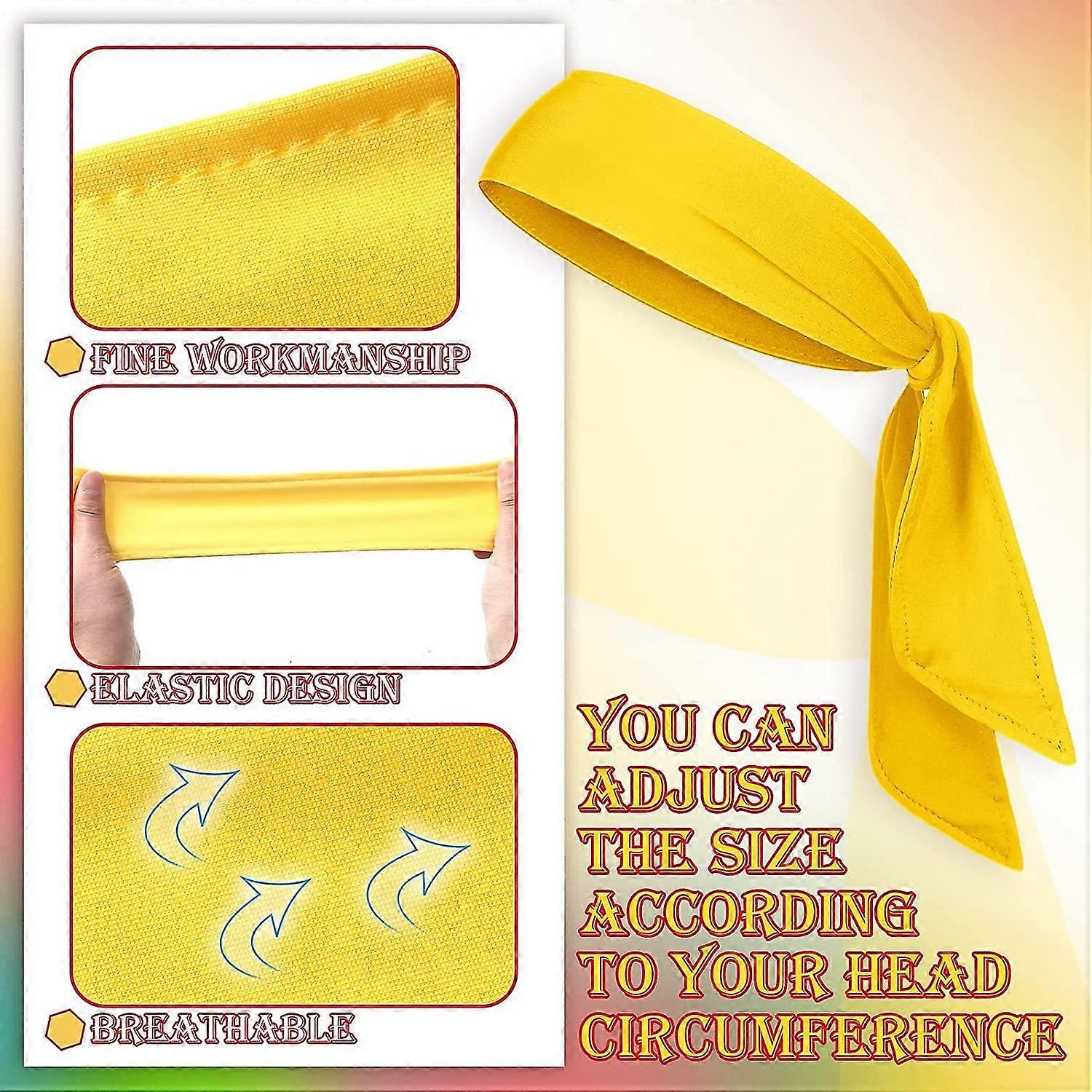 12 Pack Head Tie Headbands For Men Women Ninja Karate Headbands For ...