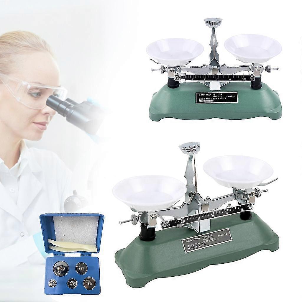 Mechanical Lab Tray Balance Scale with Weights Balance Scale Double Pan ...