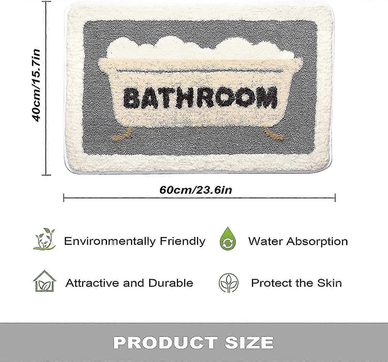 Dhrs Cute Bathroom Rug Mat Funny Cartoon Decor Bathmat Absorbent ...