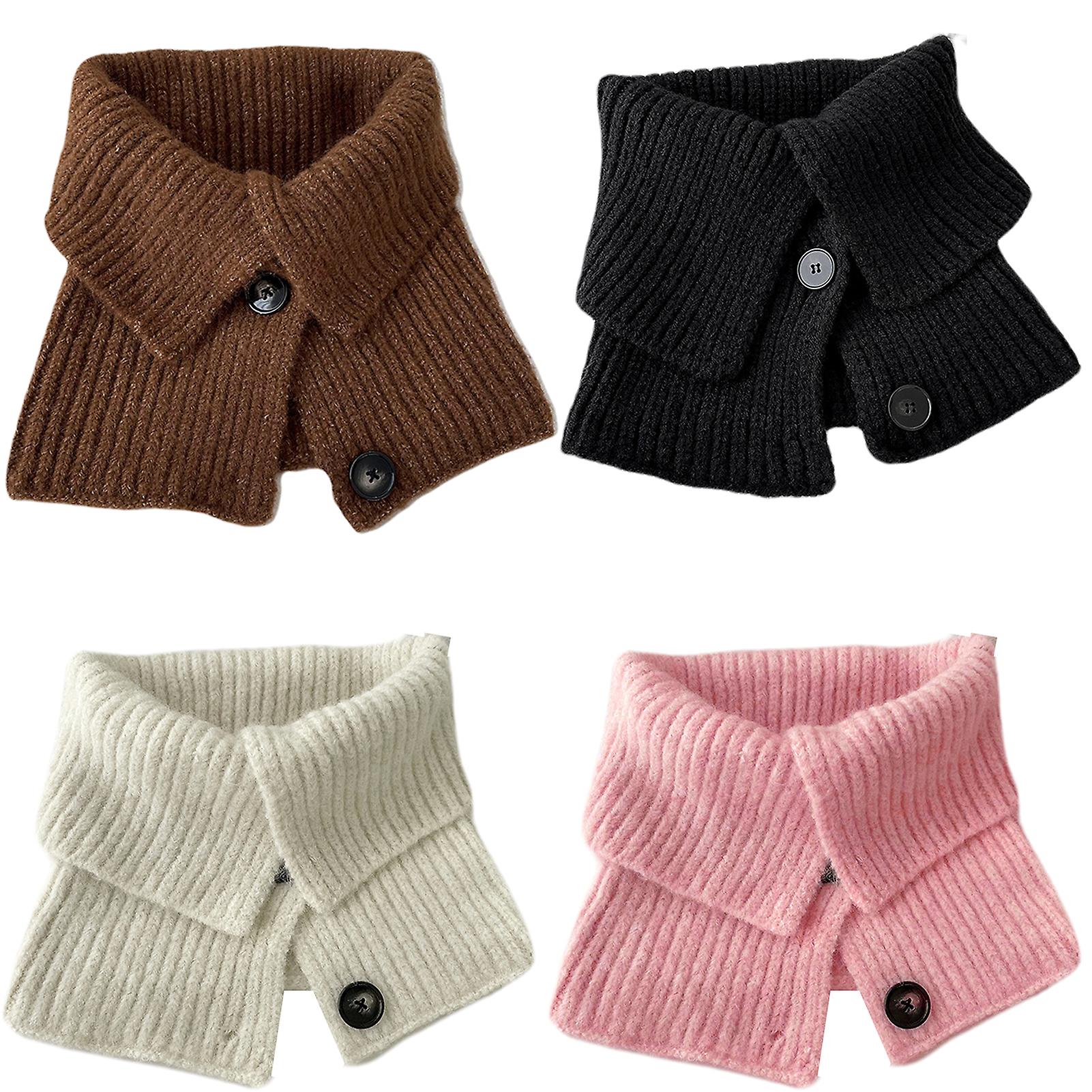 Women's Knit False Collar Autumn Winter Turtleneck Pullover Scarf ...