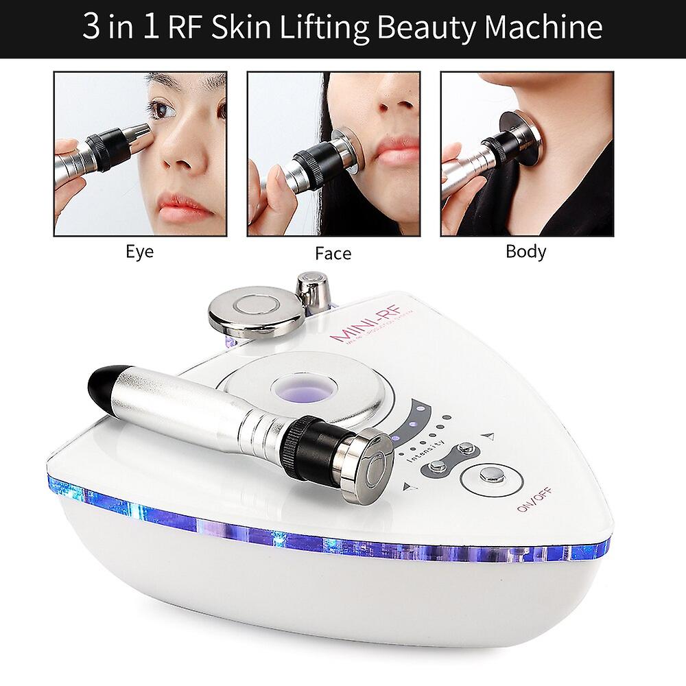 3 En 1 rf tripolaire machine de lifting de la peau enlever les rides du cou des yeux double ...