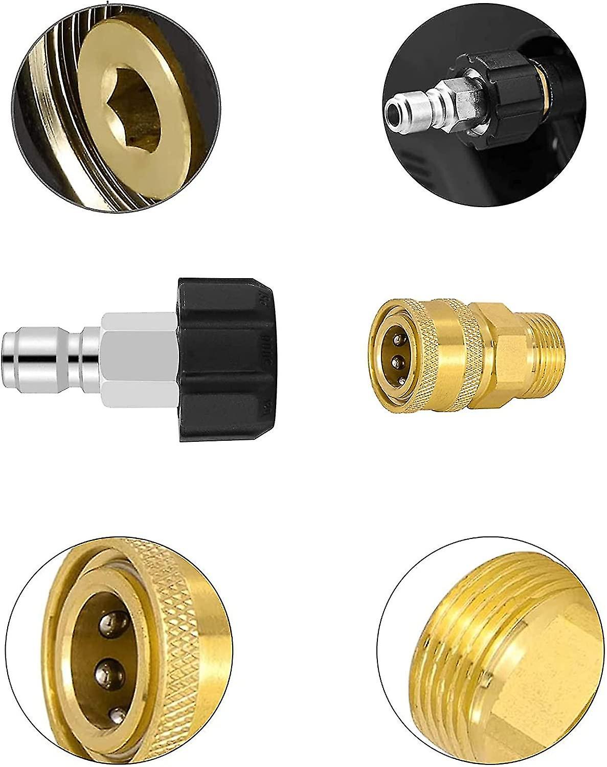 Pressure Washer Quick Connect 3/8" Connector M22 Male Female Fitting ...