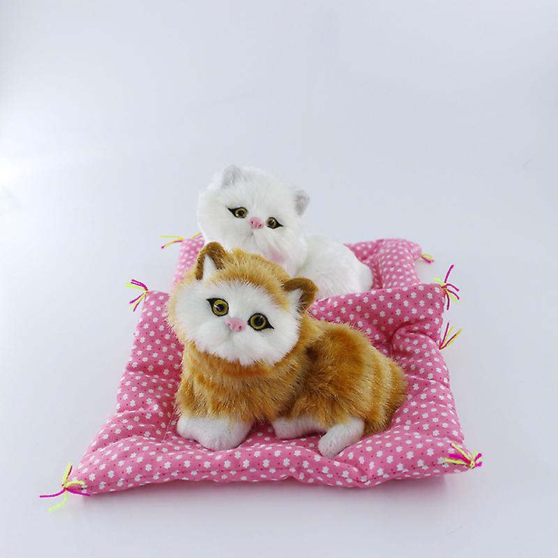 1Pcs Realistic Kitten Cat Simulation Stuffed Living Animal Plush Toy ...