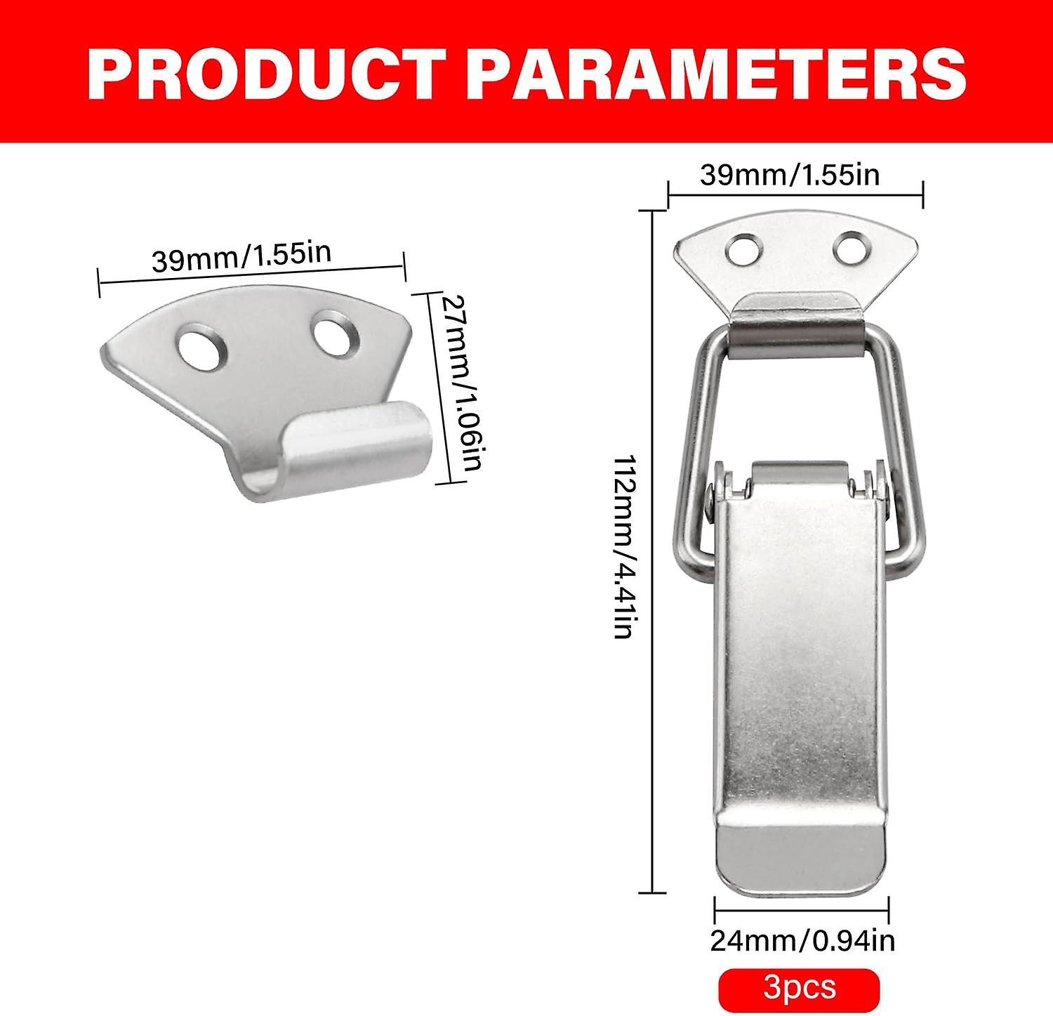 3 Pieces Lever Closure Spring Latch Latch, Spring Toggle Latch 112mm ...