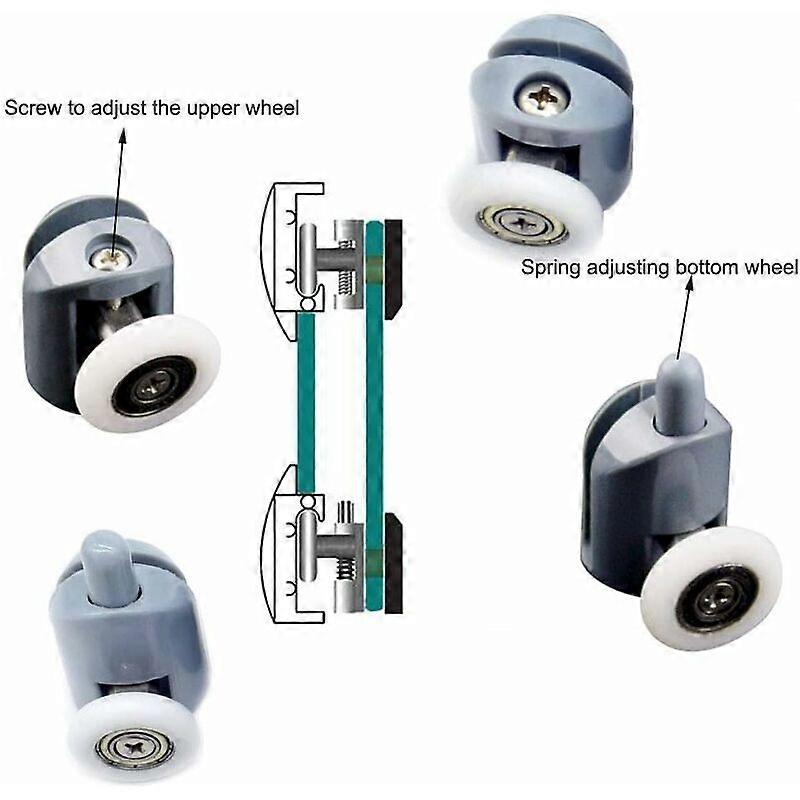Shower Door Rollers 8 Pieces Shower Door Rollers Caster Sliding Shower ...