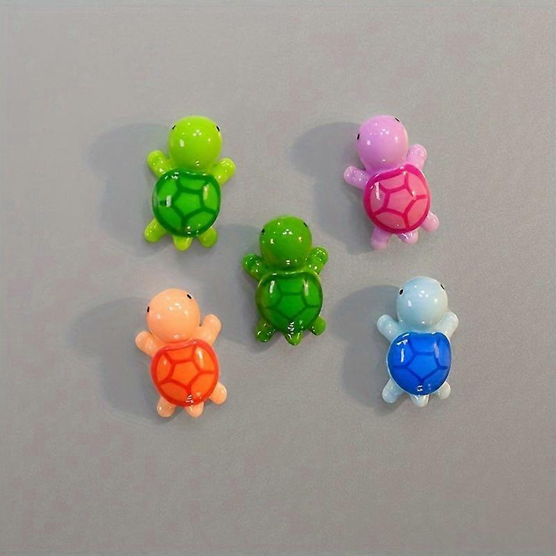 5/10pcs Oval-Shaped Cartoon Turtle Refrigerator Magnets - Adorable ...