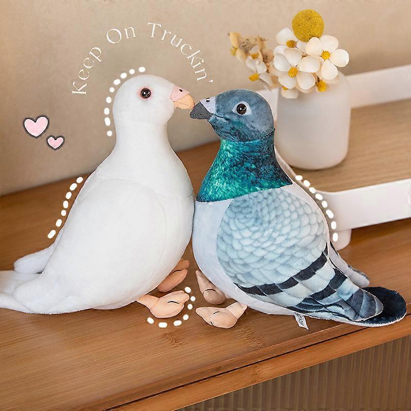 Simulation Cute Grey Pigeons Plush Toy White Rock Pigeon Dolls Peace ...