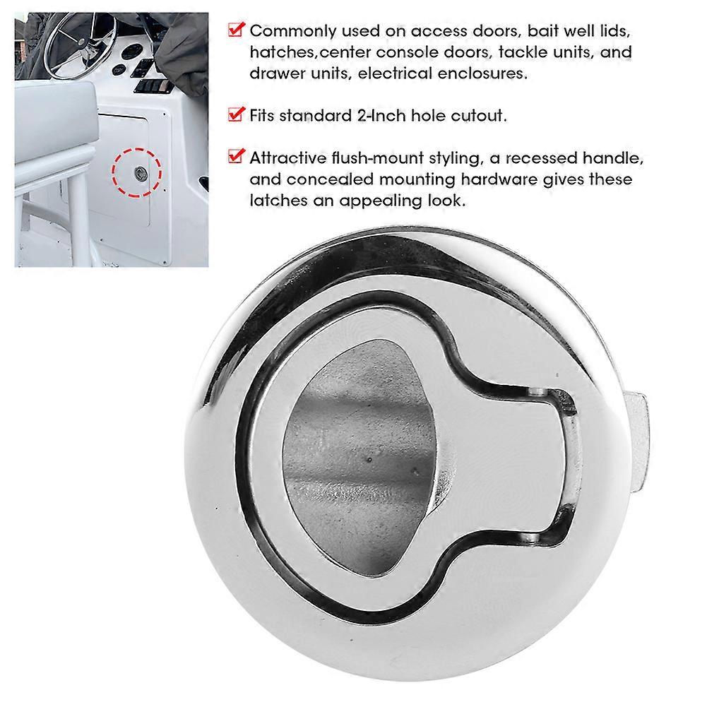 Stainless Steel 316 Marine Pull Latch No Key Flush Boat Latches Slam ...