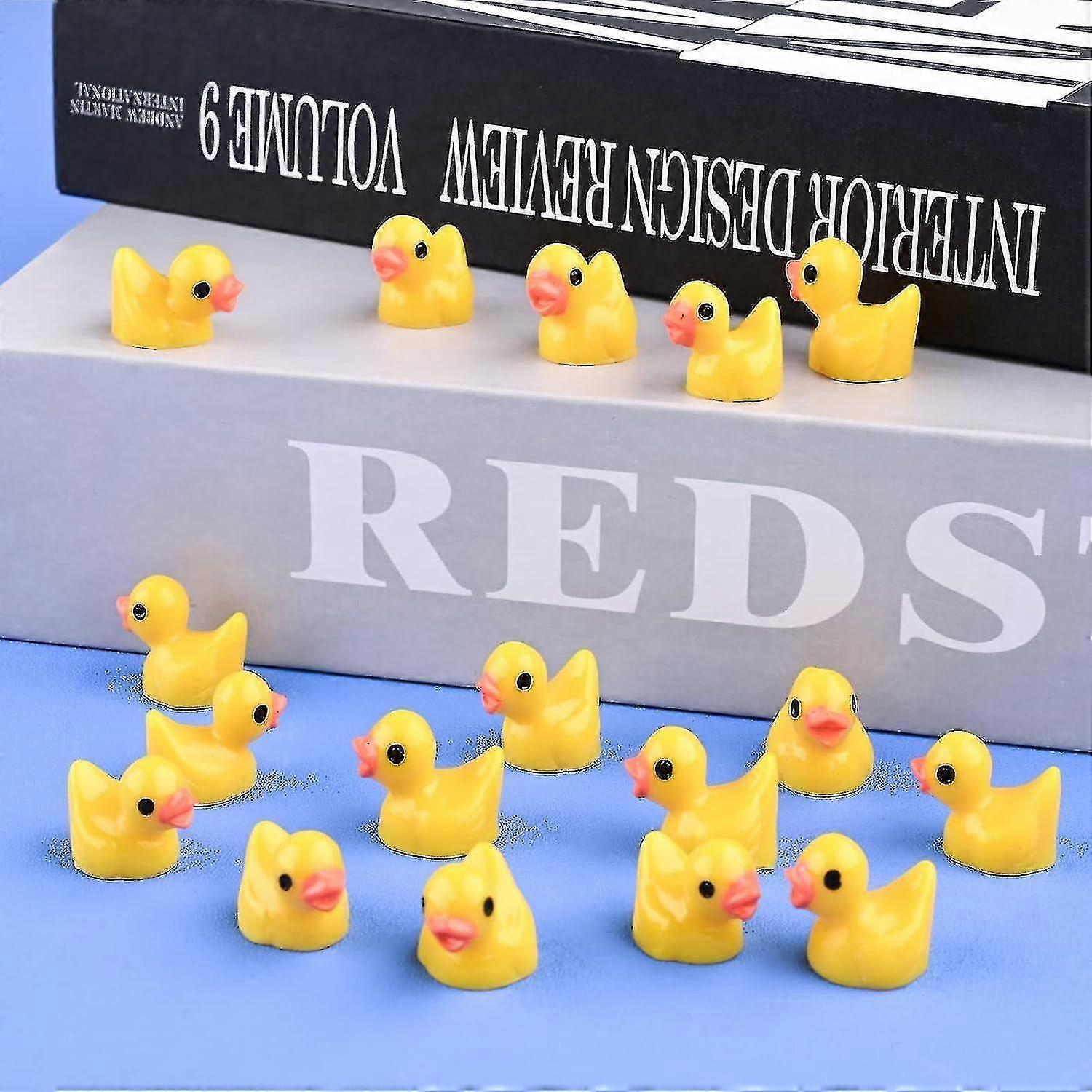 100 Ducks Mini Animal Figures, Tiny Ducks Resin Ducks Miniature, Mini ...