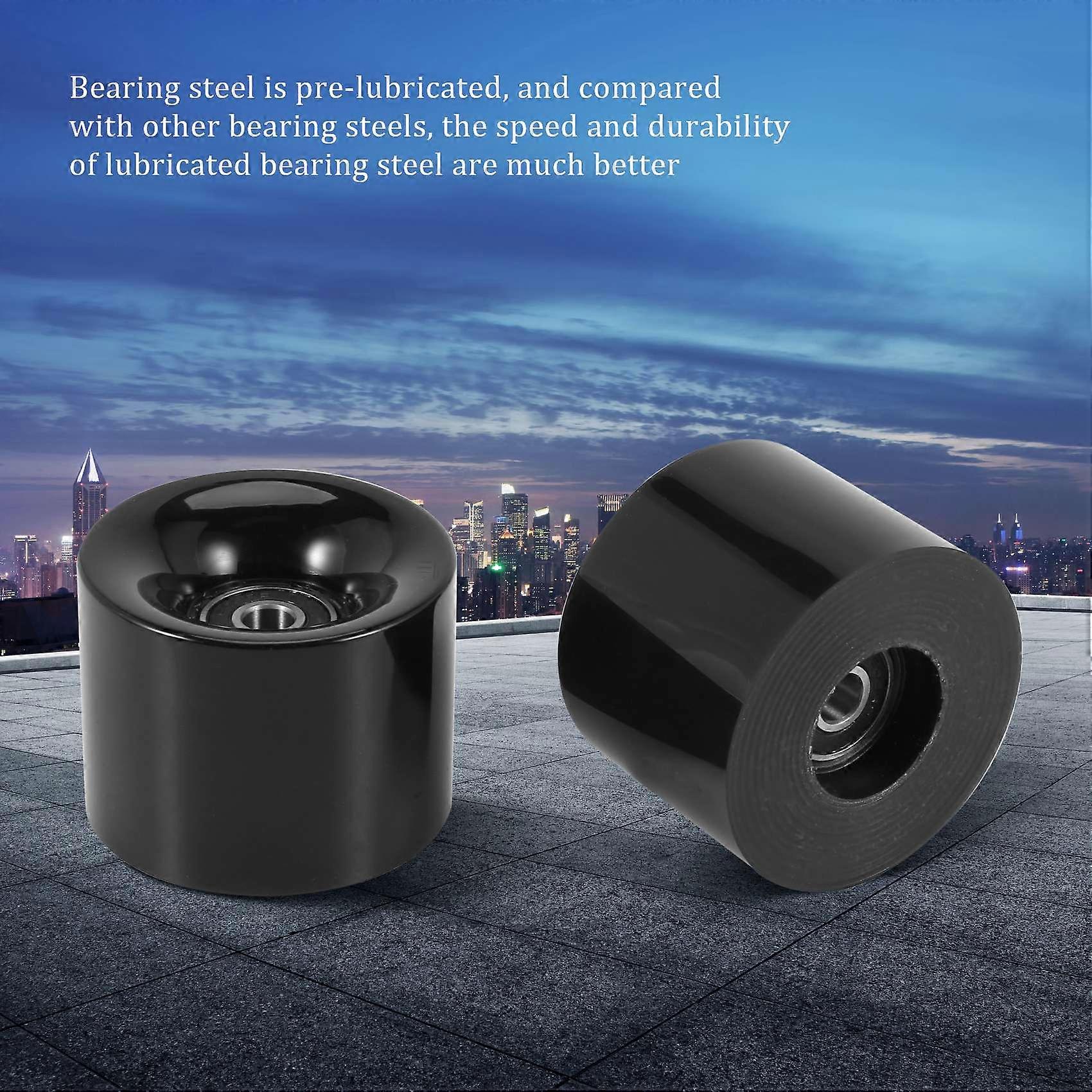 Pack of 4 60mm Skateboard Wheels + ABEC-9 Bearing Steel and Spacers ...