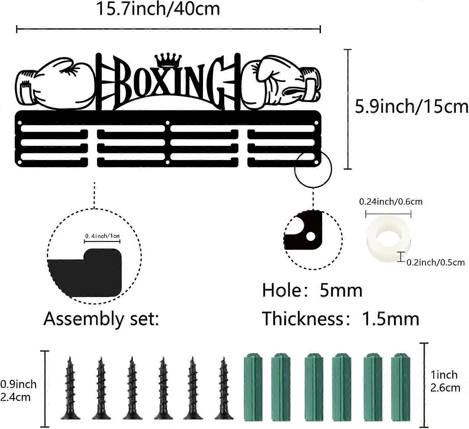Boxing Medal Holder Display Hanger Medal Wall Mount Frame Shelf Sports ...