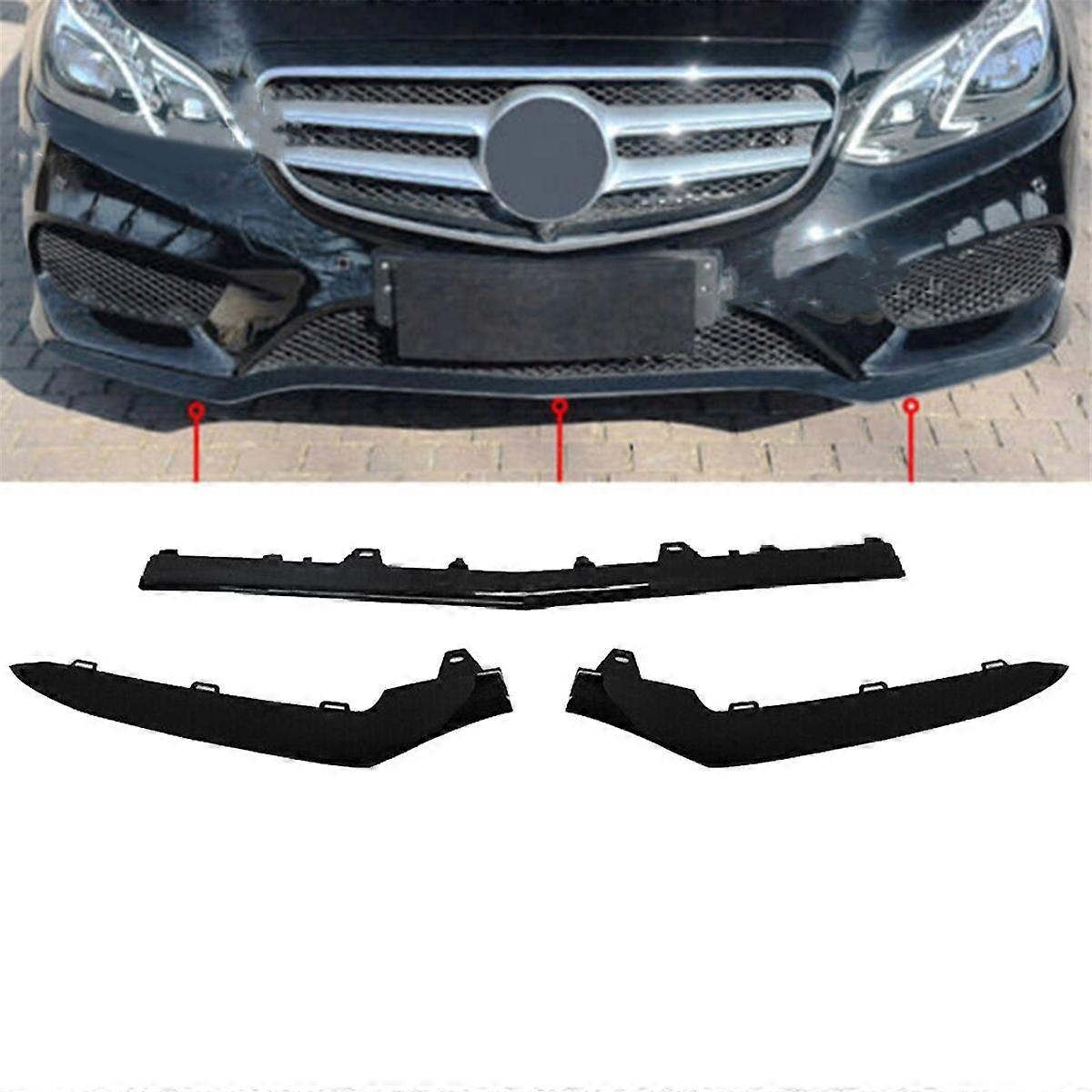 3Pcs Chrome Front Bumper Moulding Lip Trim Strip for E Class W212 14-16 ...