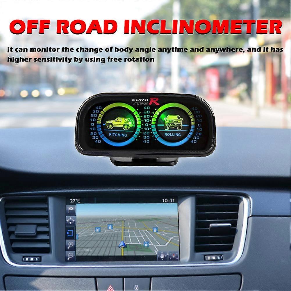 Universal Horizontal Slope Meter Inclinometer Clinometer with Green Backlight for Off Road 4x4 ...