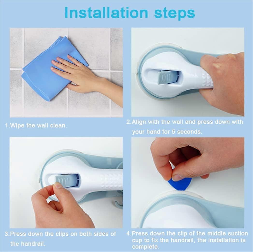 Suction Bathroom Grab Rails, Hand Rail for Elderly, Portable Mobility ...