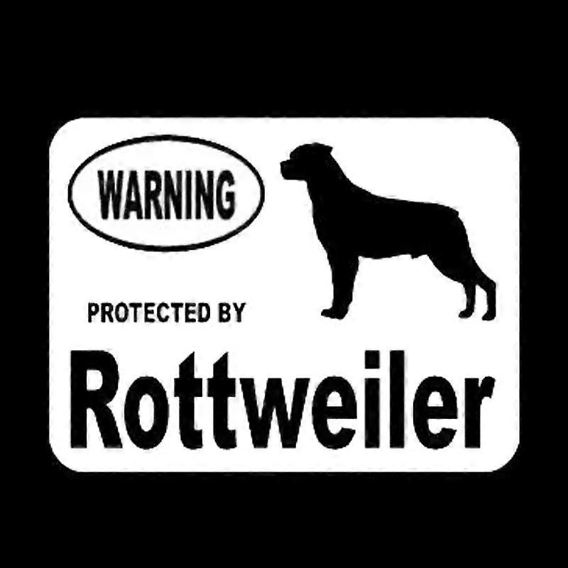 13.2cm*10cm 1 Pcs Creative Fashion Warning Protected By Rottweiler Dog ...