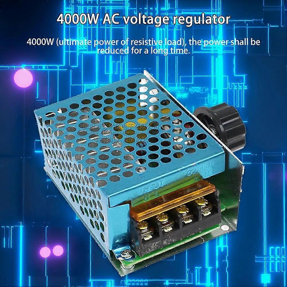 Voltage Regulator 4000W High Power AC 220V Thyristor Electronic Volt Governor Thermostat Speed ...