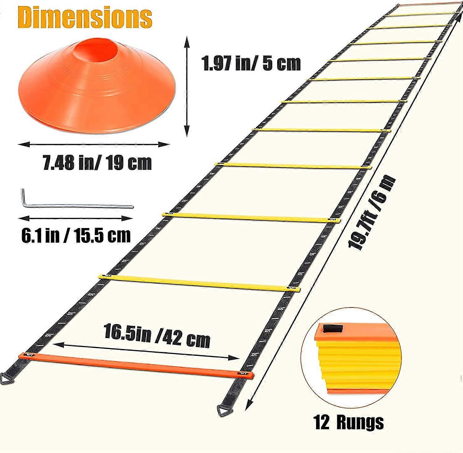 Agility Ladder - Agility Speed And Balance Training Ladder For Soccer ...