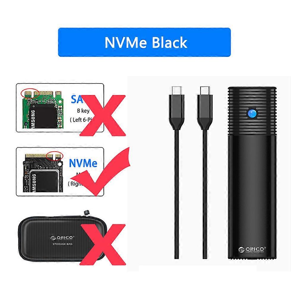 ORICO M.2 NGFF NVMe SSD Enclosure USB 3.2 Type C External Case Hard ...