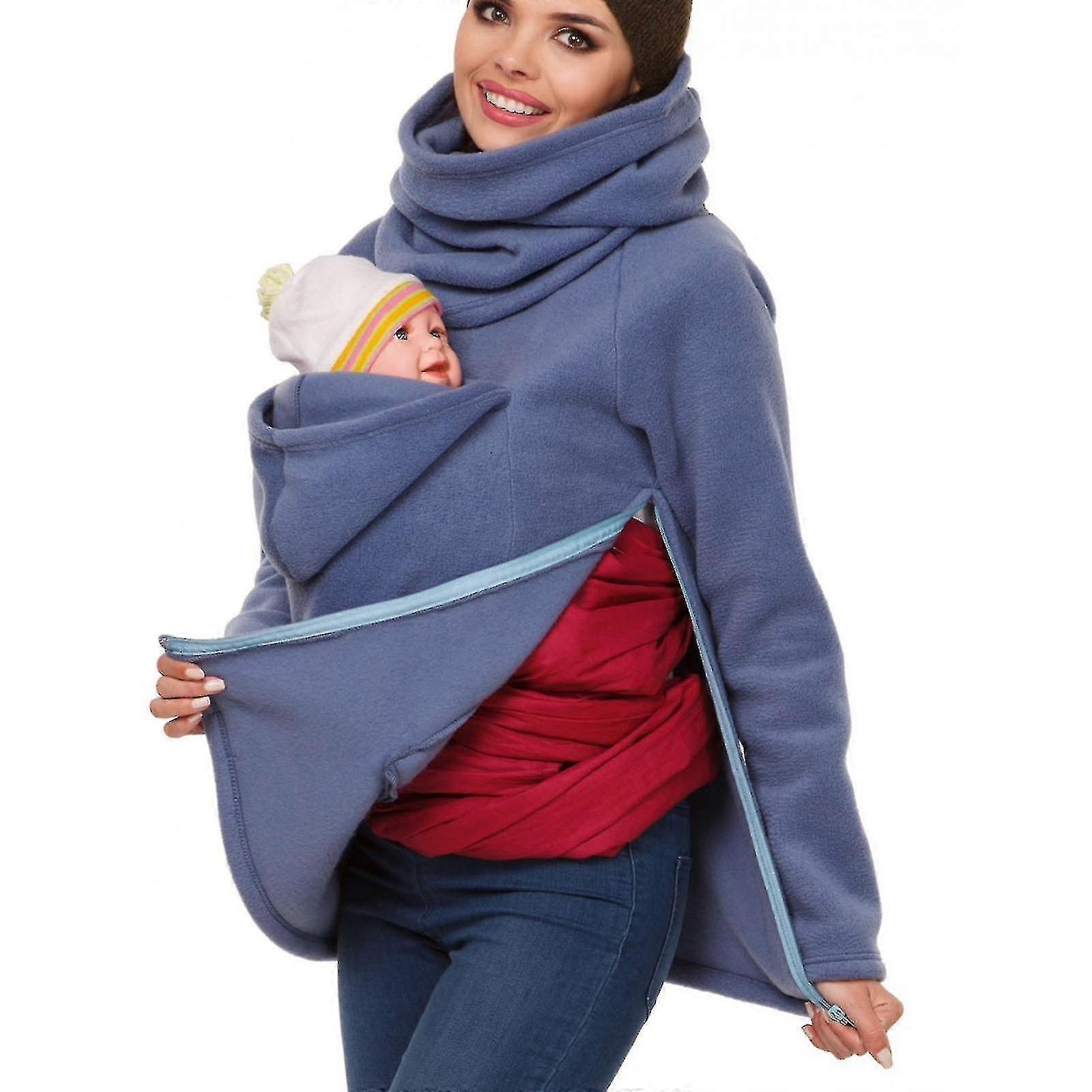 Kangaroo Hoodie Parenting Pouch Sweatshirt Women's Kangaroo Jacket High ...