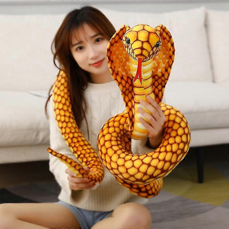 80-240cm Realistic Cobra Figure Lifelike Python Pit Viper Plush Toy ...