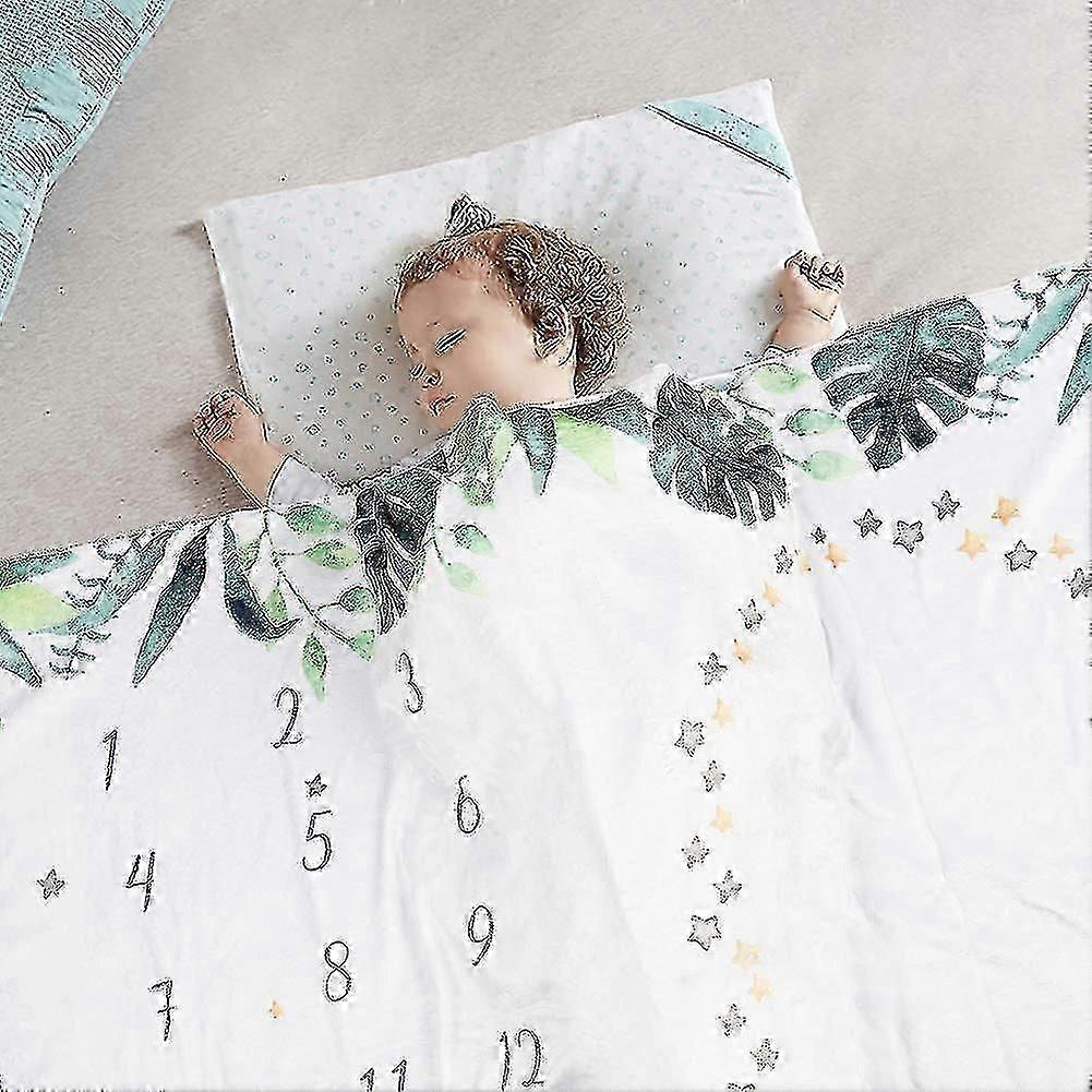 Baby Milestone Blanket For Boys Girls, Fleece Blanket Animal Printed ...
