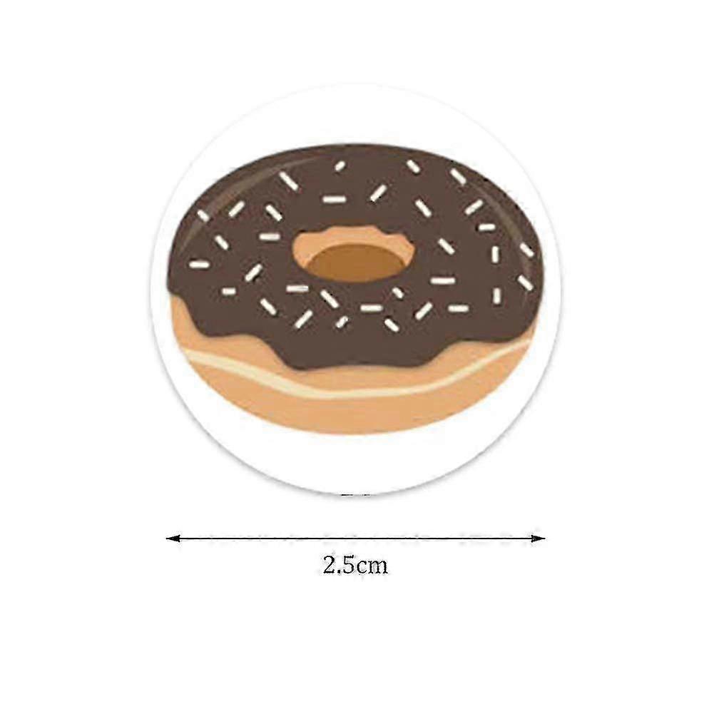 2 Roll/1000pcs Diy Donut Stickers Gift Wrapping Stickers Roll Gift Tag ...