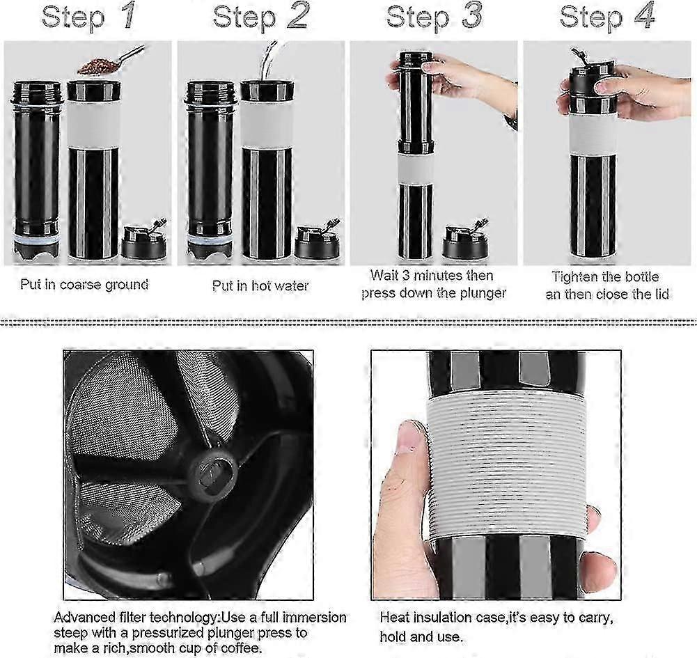 Portable Mini Espresso Maker Hand Held Pressure Caffe Espresso Machine ...