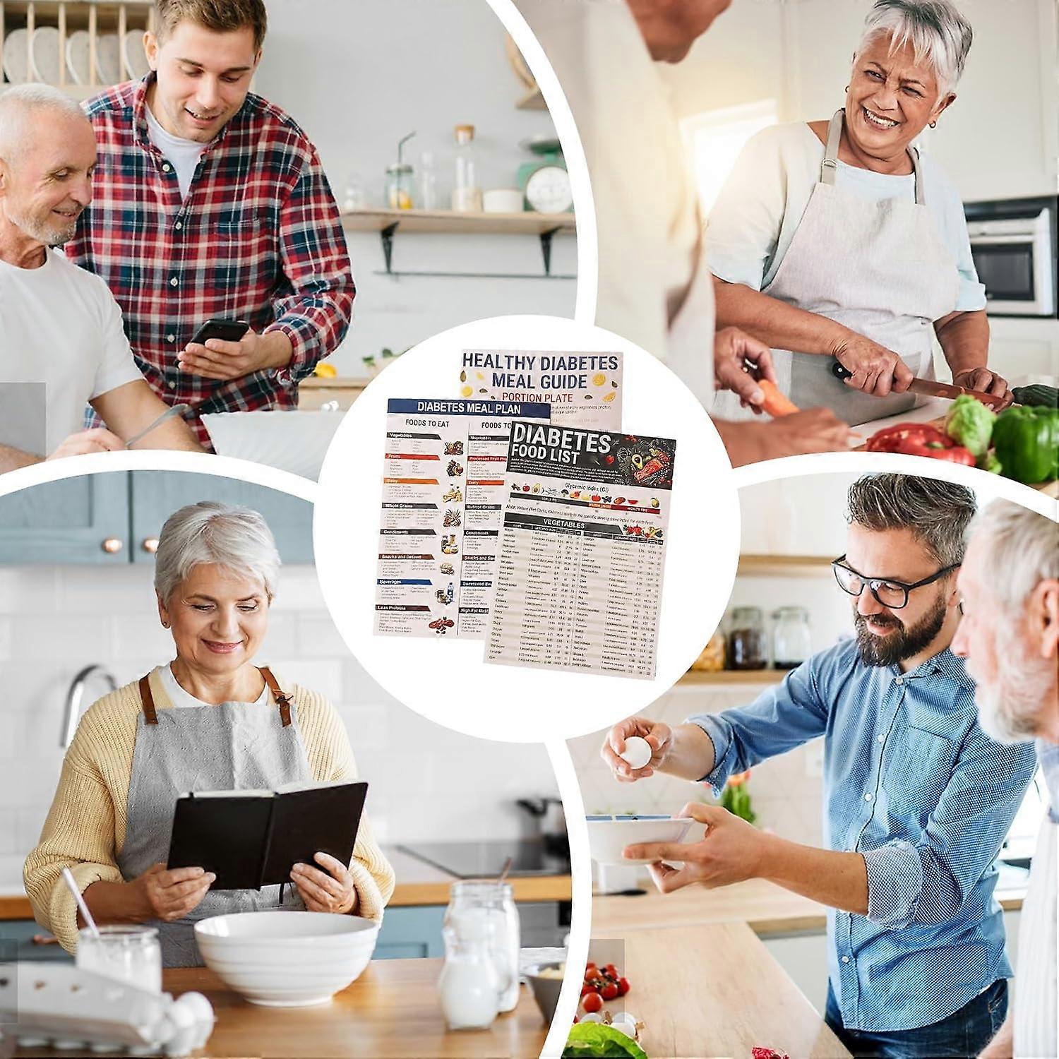 Diet Food Chart Set of 3 Easy Read Healthy Eating Posters for Seniors ...