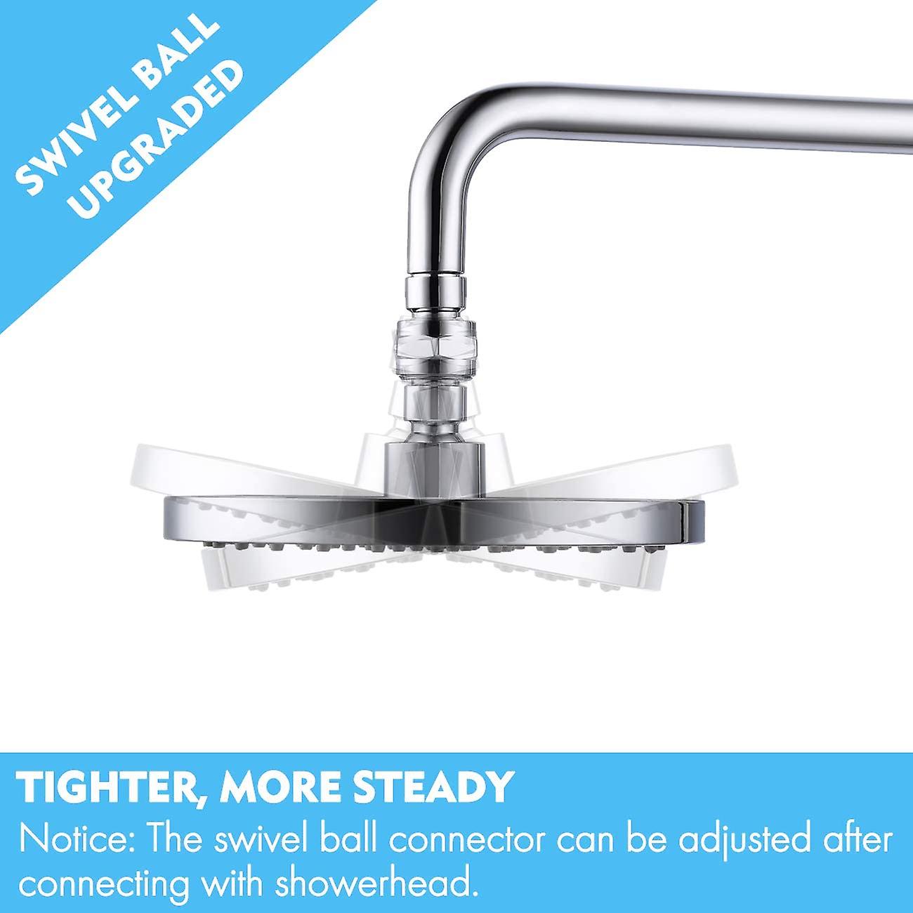 Shower Connector Ball Joint Adjustable Shower Head Swivel Ball Adapter ...