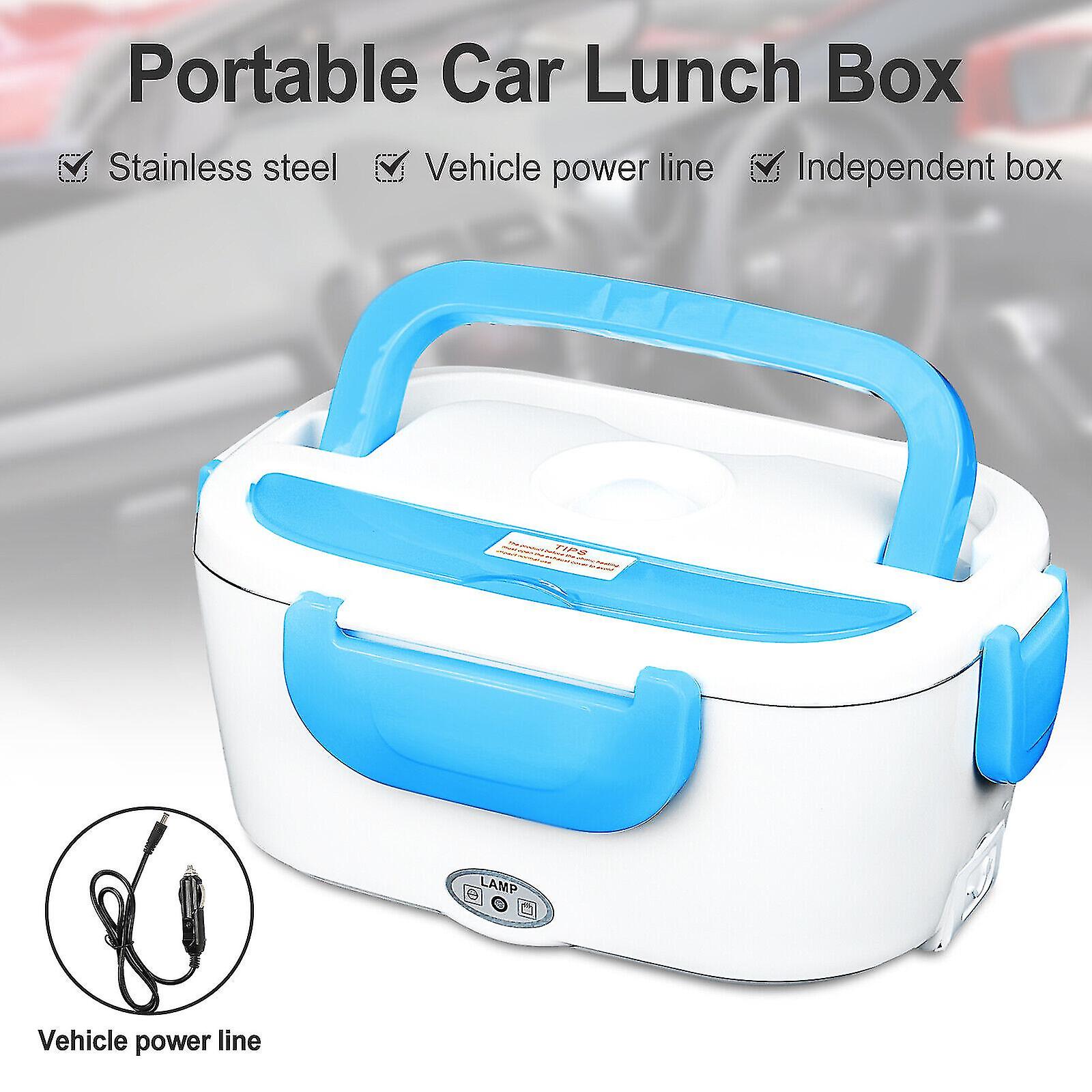 12v Portable Car Electric Heating Lunch Box Food Heater Bento Warmer Container.(blue)(1pcs ...