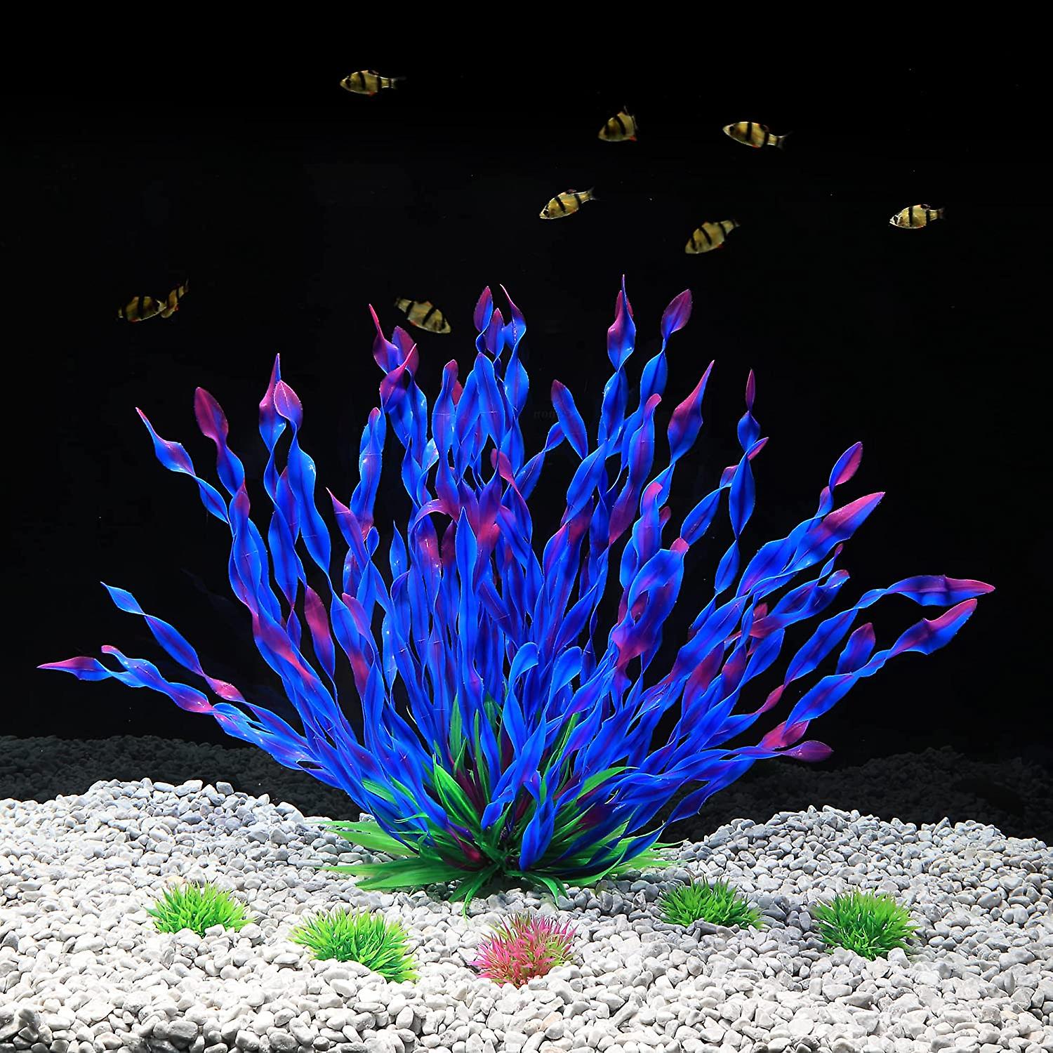 12 Inch Fish Tank Plants Artificial Plastic Aquarium Fish Tank Plant ...