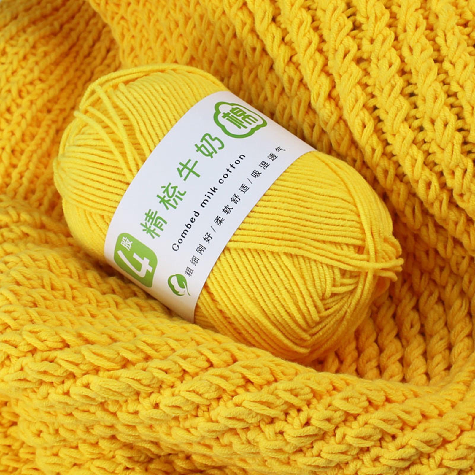1 Roll 4 Strand Woolen Yarn Super Soft DIY Wear Resistant Milk Cotton ...