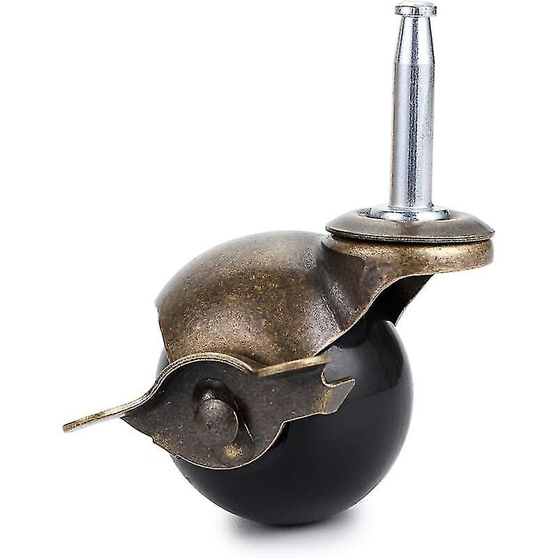 8 Pcs 40mm Stem Swivel Casters, Furniture Caster With Brake, Nylon ...