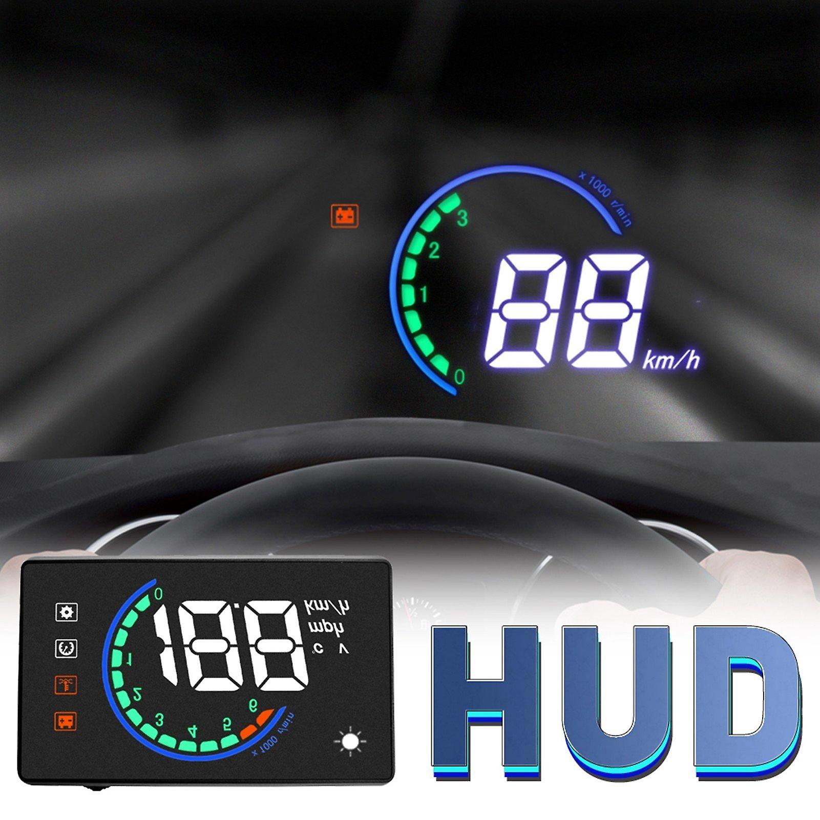 Car Hud Display ObdⅡ Head Up With Speed Overspeed Warning Mileage ...