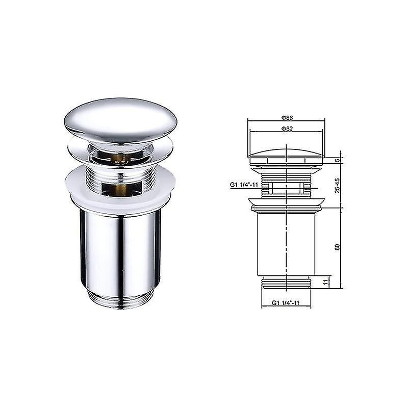 Washbasin Waste Pop-Up Waste System Waste With Universal Overflow Waste ...