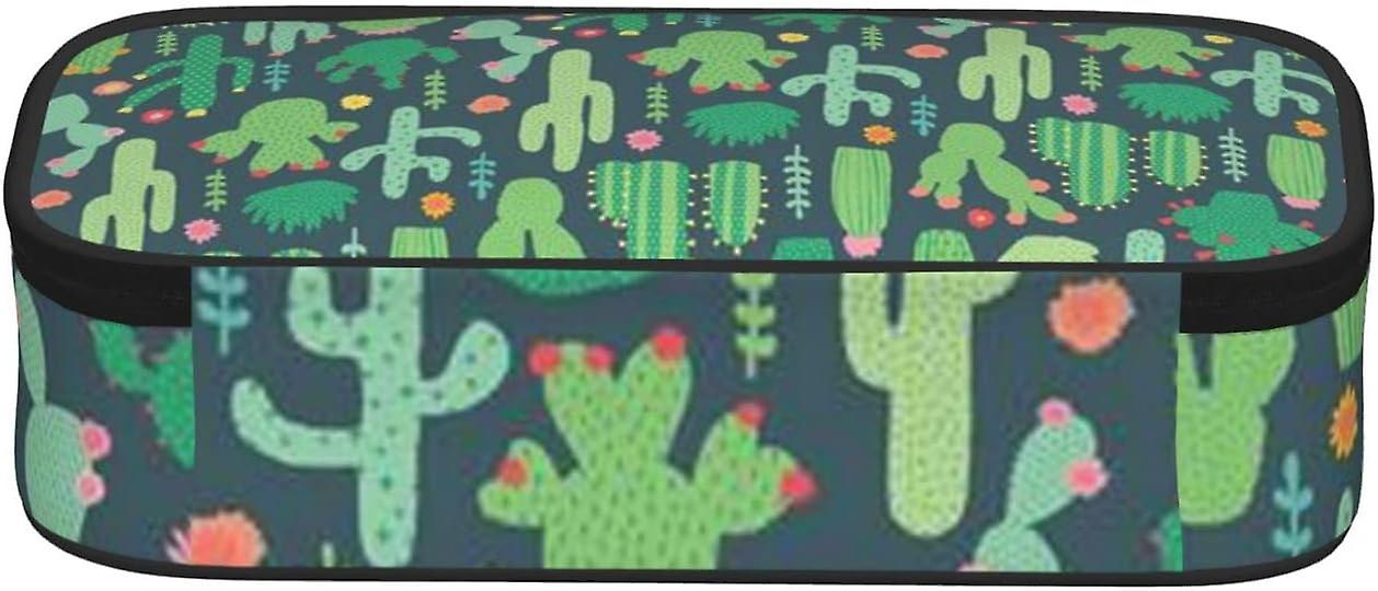 Kids Pencil Case For Girls And Boys Big Capacity Cute Cactus Seamless ...