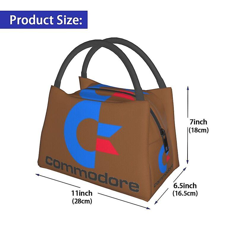 Commodore 64 Amiga 500 Insulated Lunch Bags For Women Computer C64 Logo ...