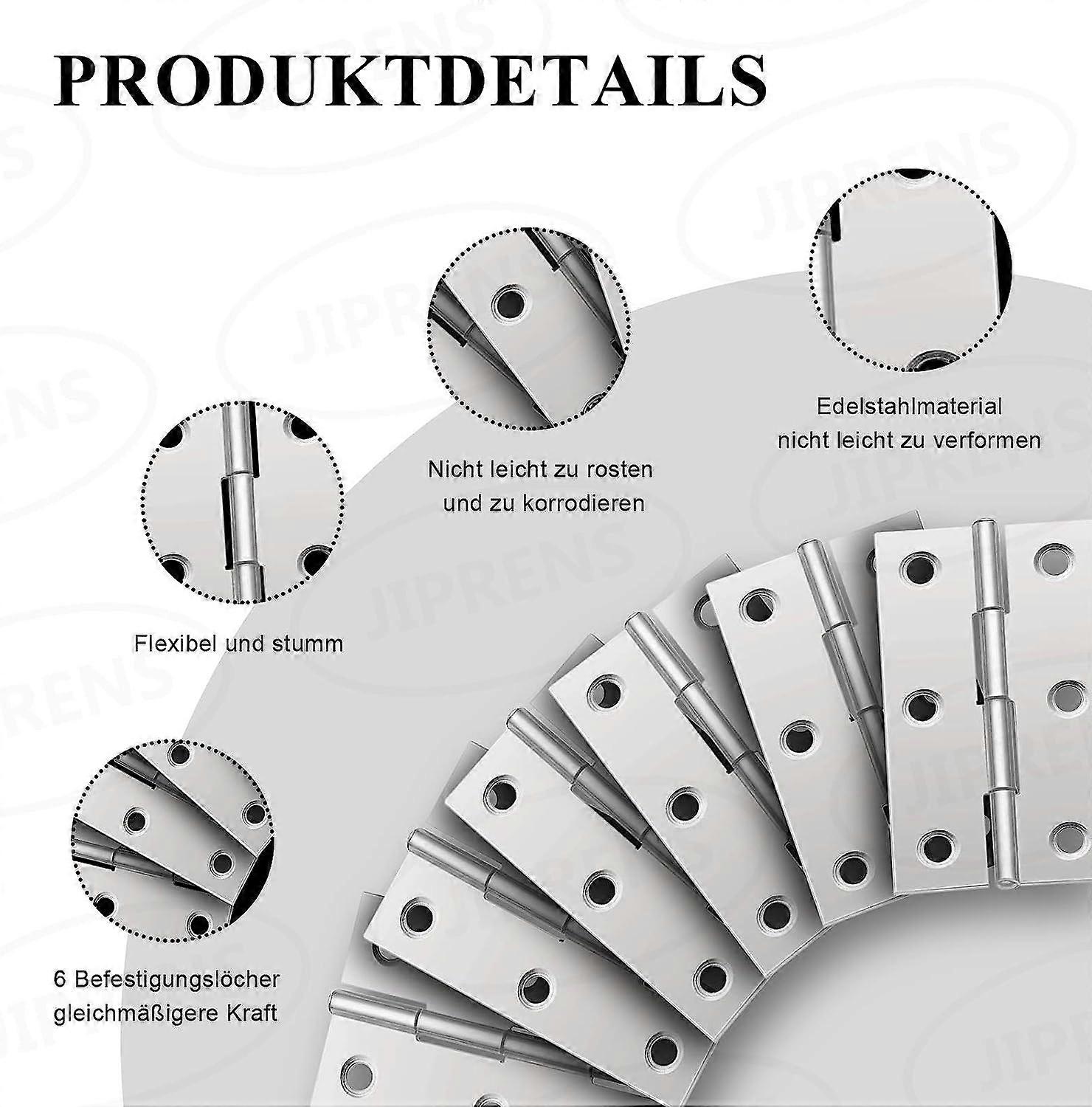 24 Pieces Stainless Steel Hinges Connectors Stainless Steel Hinge ...