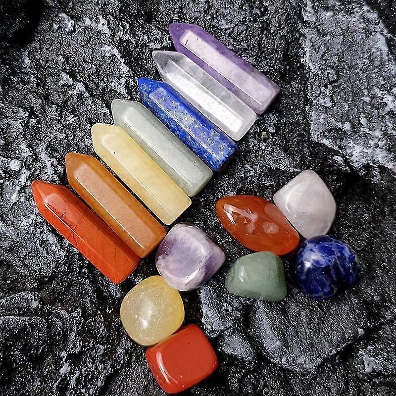 Jianghuo Healing Crystals Kit Chakra Energy Raw Stones 7Pc Chakra Stone ...