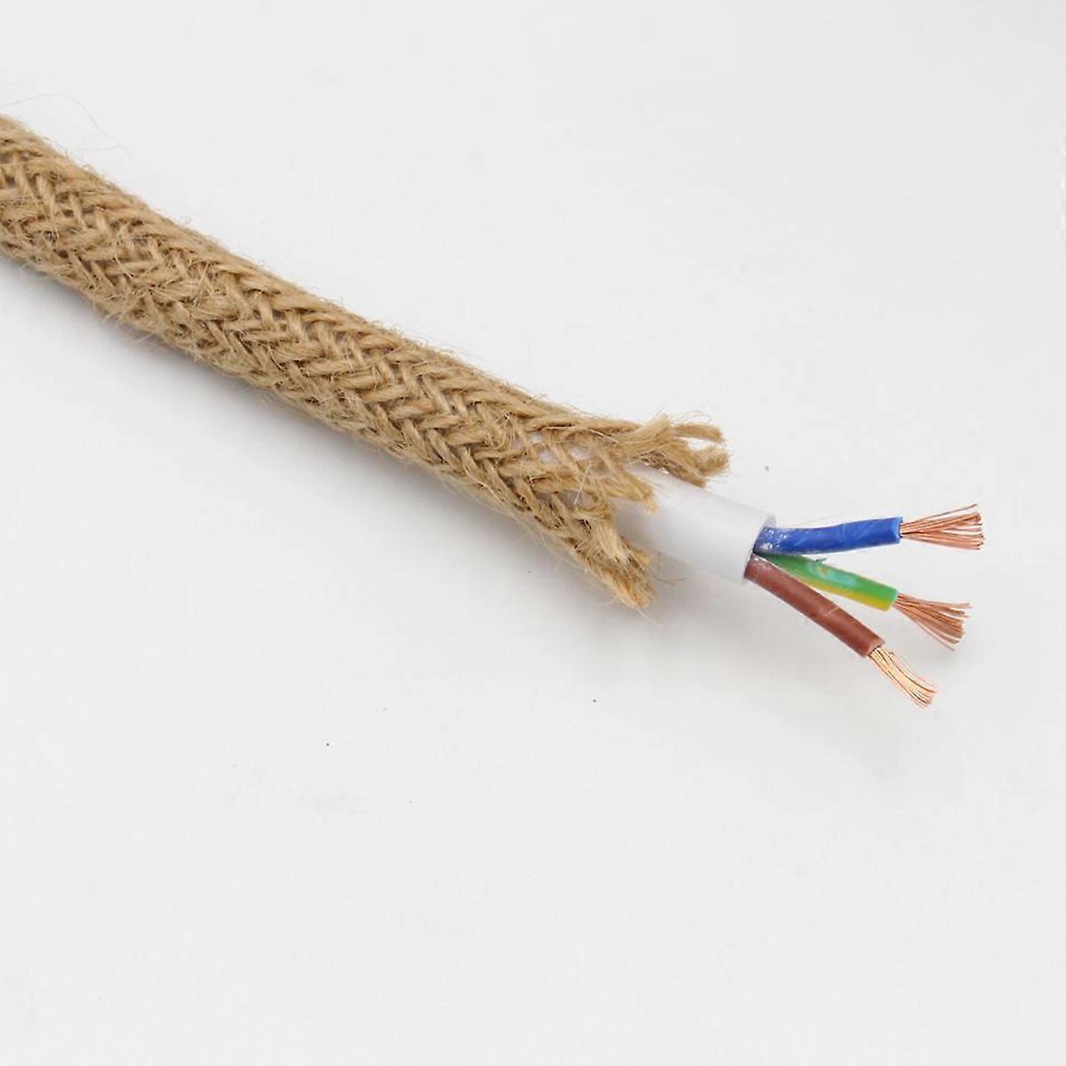 10 meter elektrisch snoer, 2-aderig linnen snoer verlichtingskabel ...