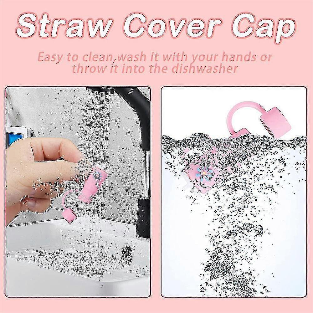 5pcs Straw Cover Cap For Stanley Cup, Silicone Straw Topper For Stanley ...