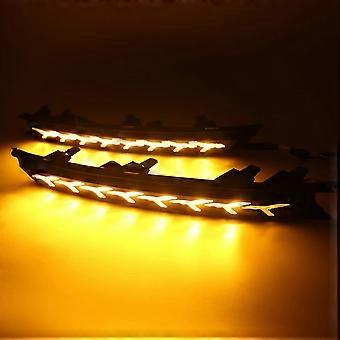 LED DRL Daytime Running Light with Flowing Turn Signal Light Relay Fog Lamp 12V For Mazda CX-5 ...