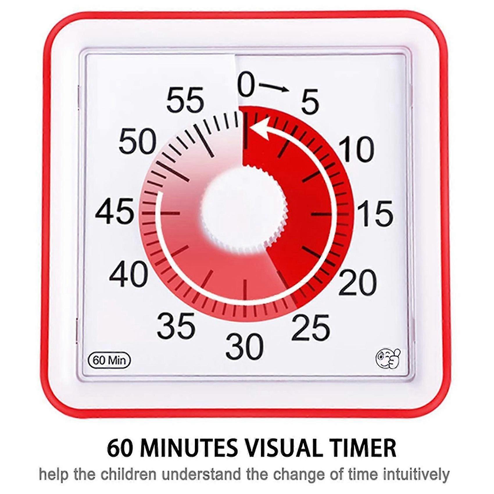 2x Visual Timer,60 Minute Kids Timer,3 Inch Countdown Timer,silent ...
