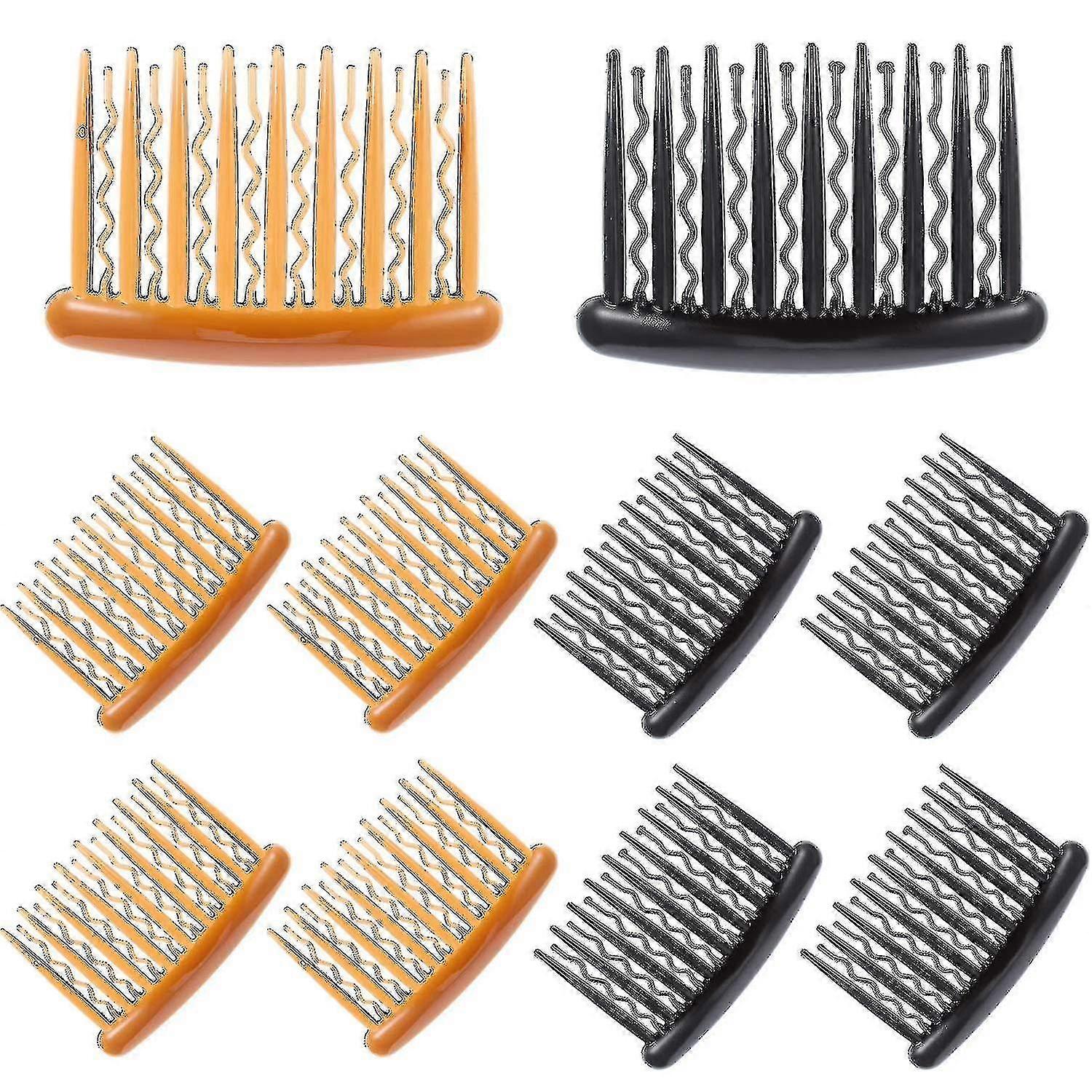 12 Pieces Plastic Teeth Hair Combs Tortoise Side Comb Hair Accessories ...