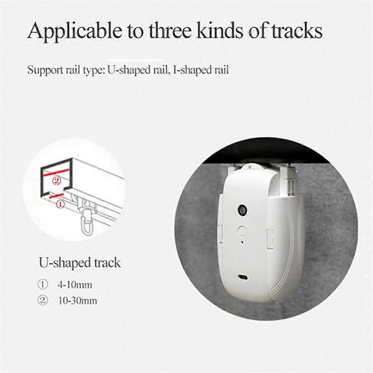 Smart Curtains Robot T/U-Rail Tracks Automatic Curtain Opener Remote ...