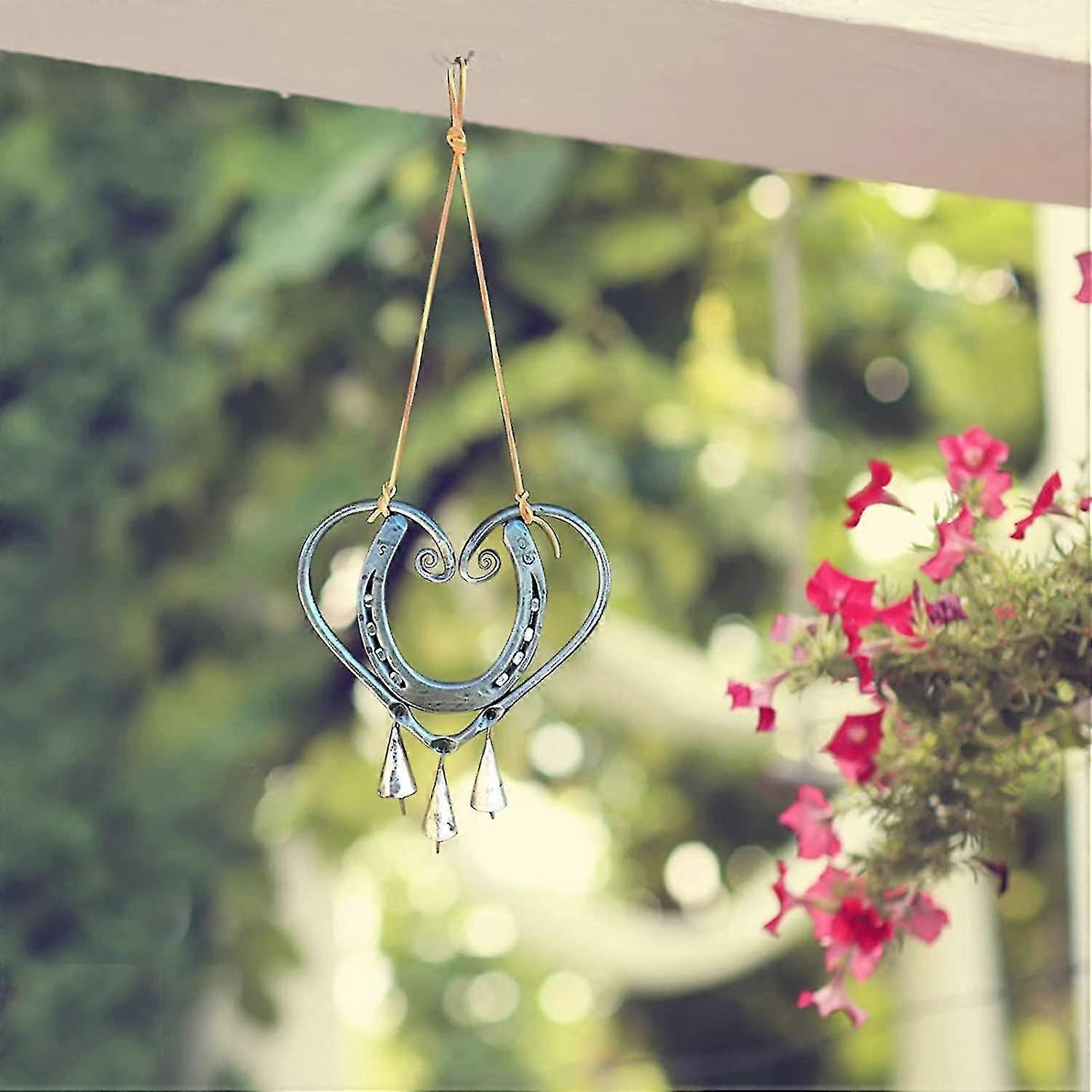 Lucky Love Horseshoe Wind Chime With Steel Nails,love Heart Wind Chimes ...