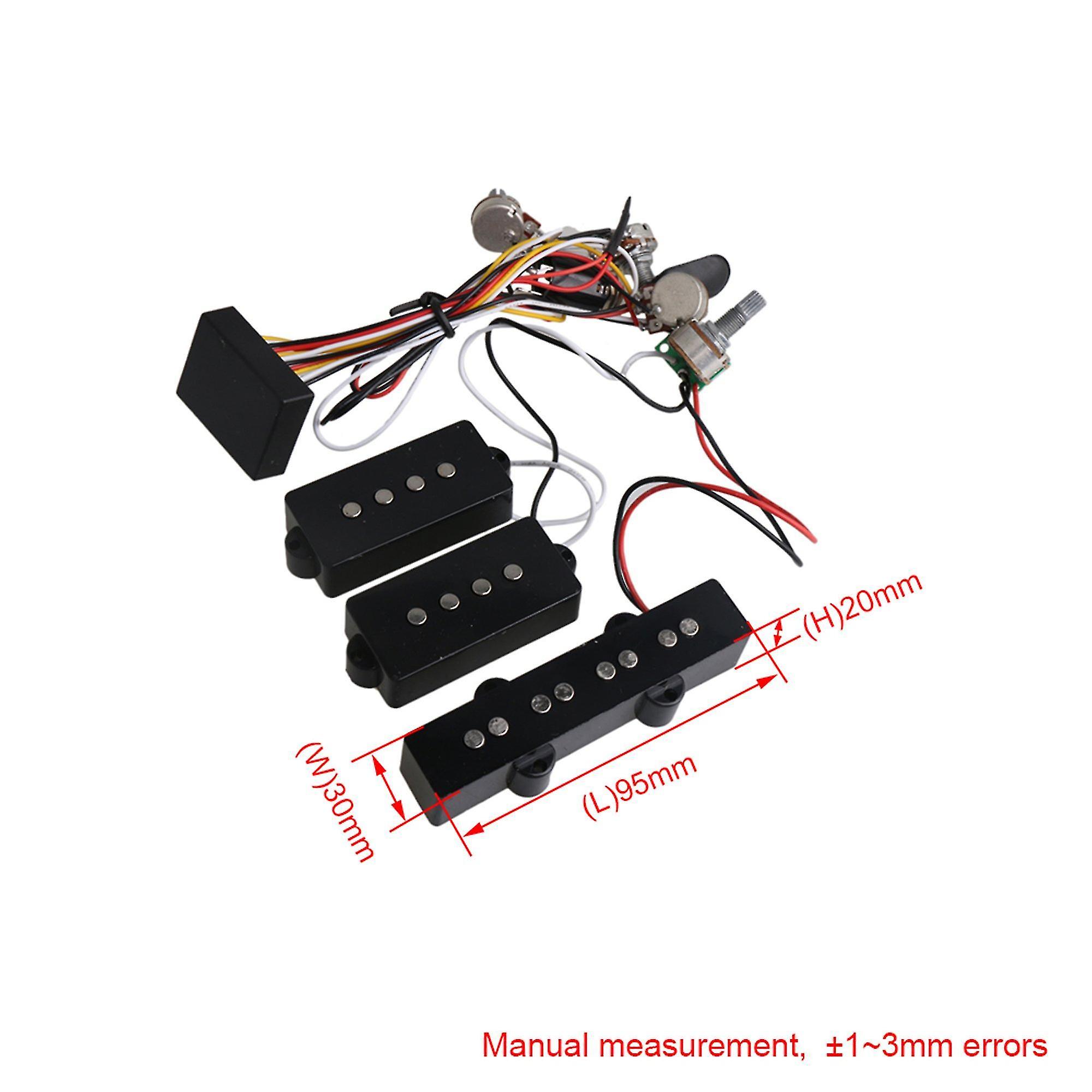 Guitar fittings parts 3 band active bass preamp equalizer 4 controls ...