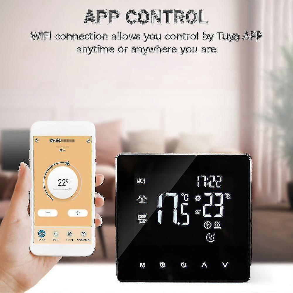 Wifi Smart Thermostat Temperature Controller For Electric Heating Lcd ...